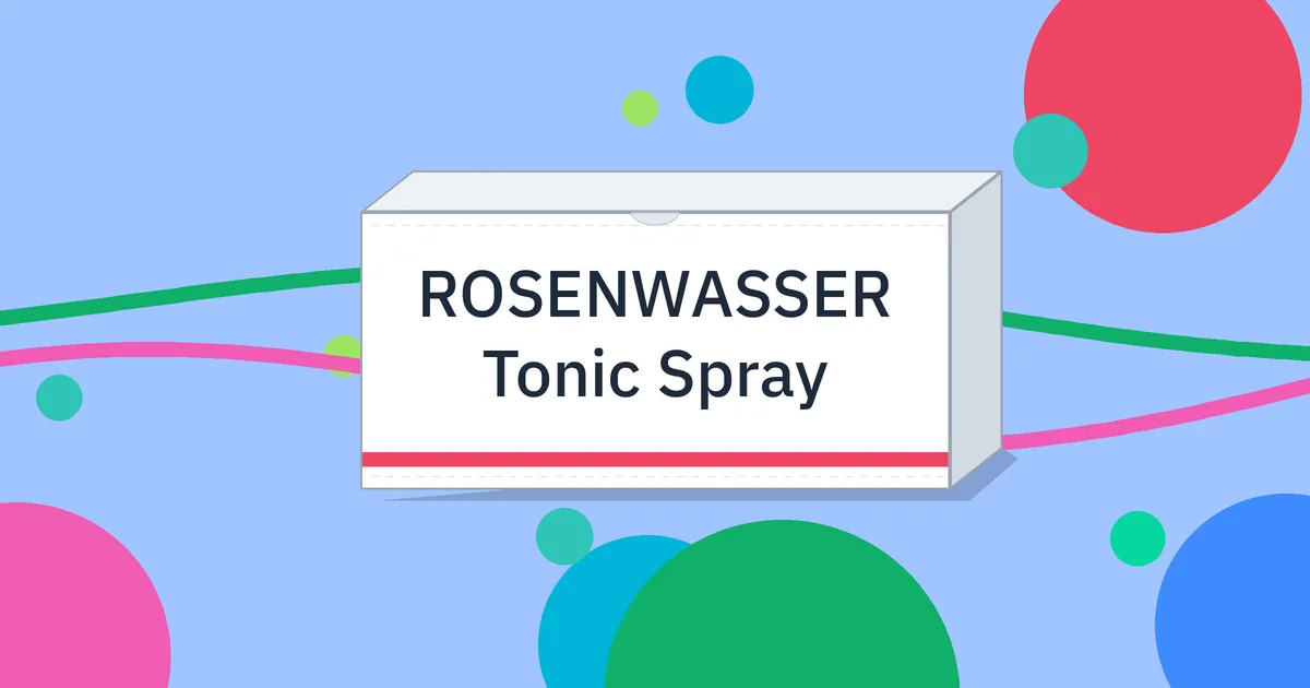 Symbolbild: Packung mit der Aufschrift ROSENWASSER Tonic Spray (PZN 20341826) – Verfügbarkeit und Bezug in Apotheken in Frankfurt am Main