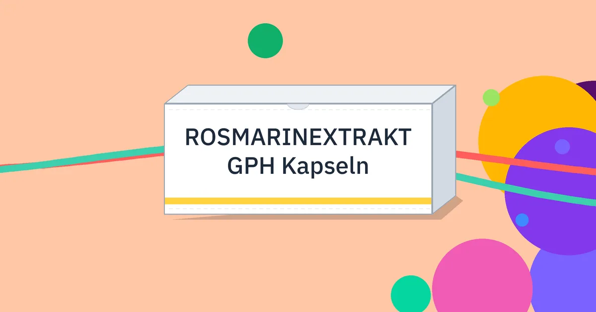 Symbolbild: Packung mit der Aufschrift ROSMARINEXTRAKT GPH Kapseln (PZN 09187974) – Verfügbarkeit und Bezug in Apotheken in Frankfurt am Main
