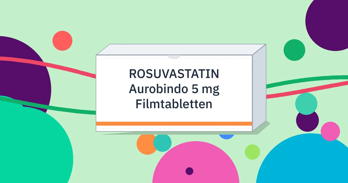 Symbolbild: Packung mit der Aufschrift ROSUVASTATIN Aurobindo 5 mg Filmtabletten (PZN 12868844) – Verfügbarkeit und Bezug in Apotheken in Frankfurt am Main