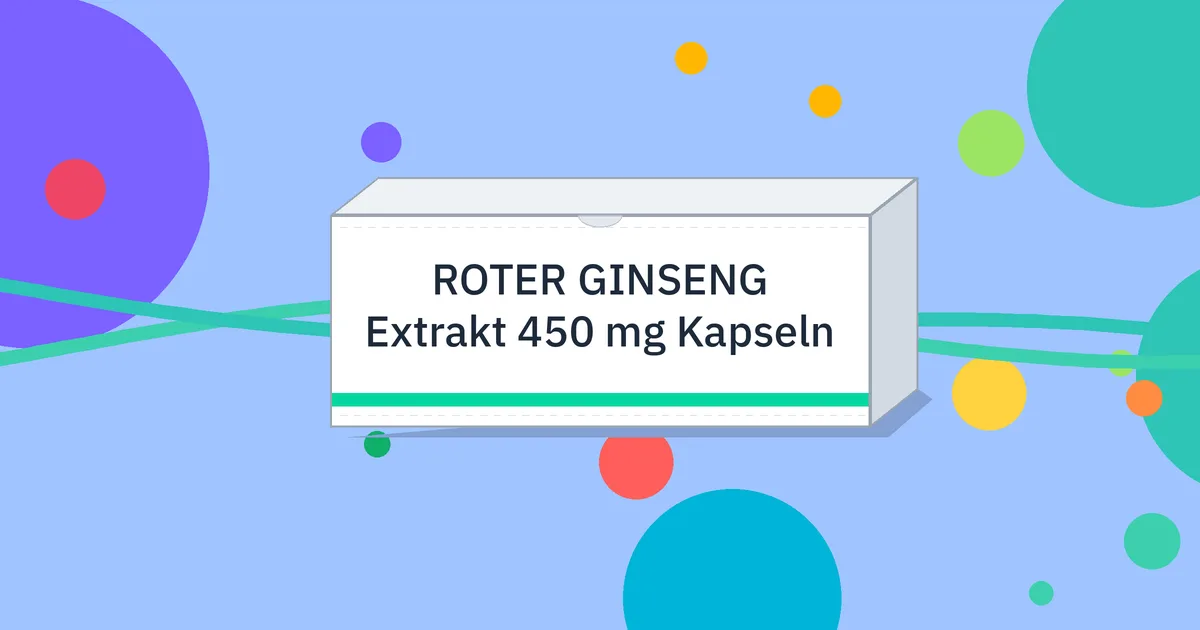 Symbolbild: Packung mit der Aufschrift ROTER GINSENG Extrakt 450 mg Kapseln (PZN 18852519) – Verfügbarkeit und Bezug in Apotheken in Frankfurt am Main