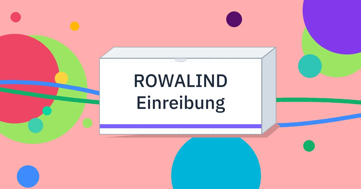 Symbolbild: Packung mit der Aufschrift ROWALIND Einreibung (PZN 19469840) – Verfügbarkeit und Bezug in Apotheken in Frankfurt am Main