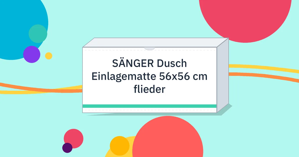 Symbolbild: Packung mit der Aufschrift SÄNGER Dusch Einlagematte 56x56 cm flieder (PZN 05496885) – Verfügbarkeit und Bezug in Apotheken in Frankfurt am Main