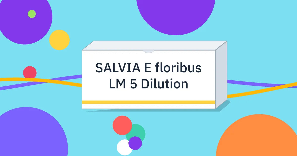 Symbolbild: Packung mit der Aufschrift SALVIA E floribus LM 5 Dilution (PZN 13178969) – Verfügbarkeit und Bezug in Apotheken in Frankfurt am Main