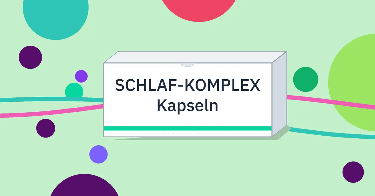 Symbolbild: Packung mit der Aufschrift SCHLAF-KOMPLEX Kapseln (PZN 20524113) – Verfügbarkeit und Bezug in Apotheken in Frankfurt am Main