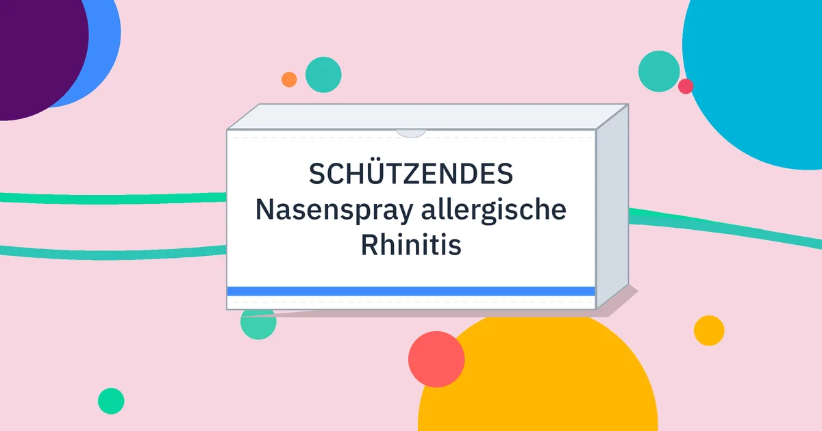 Symbolbild: Packung mit der Aufschrift SCHÜTZENDES Nasenspray allergische Rhinitis (PZN 17566645) – Verfügbarkeit und Bezug in Apotheken in Frankfurt am Main