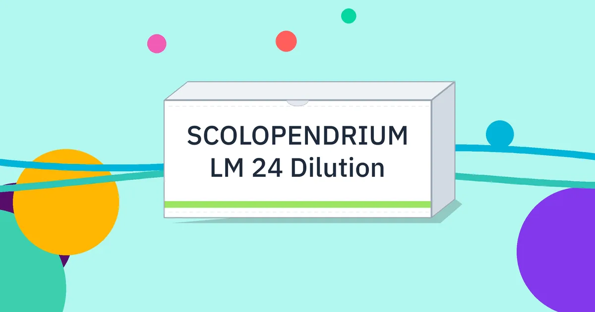 Symbolbild: Packung mit der Aufschrift SCOLOPENDRIUM LM 24 Dilution (PZN 13690532) – Verfügbarkeit und Bezug in Apotheken in Frankfurt am Main