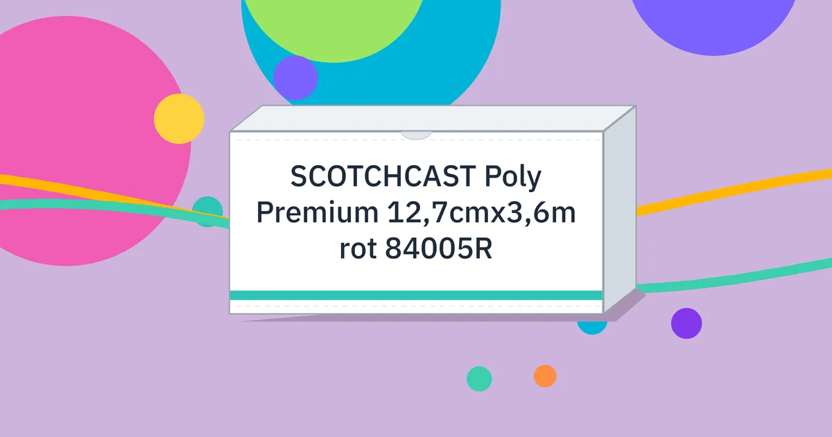 Symbolbild: Packung mit der Aufschrift SCOTCHCAST Poly Premium 12,7cmx3,6m rot 84005R (PZN 10082720) – Verfügbarkeit und Bezug in Apotheken in Frankfurt am Main