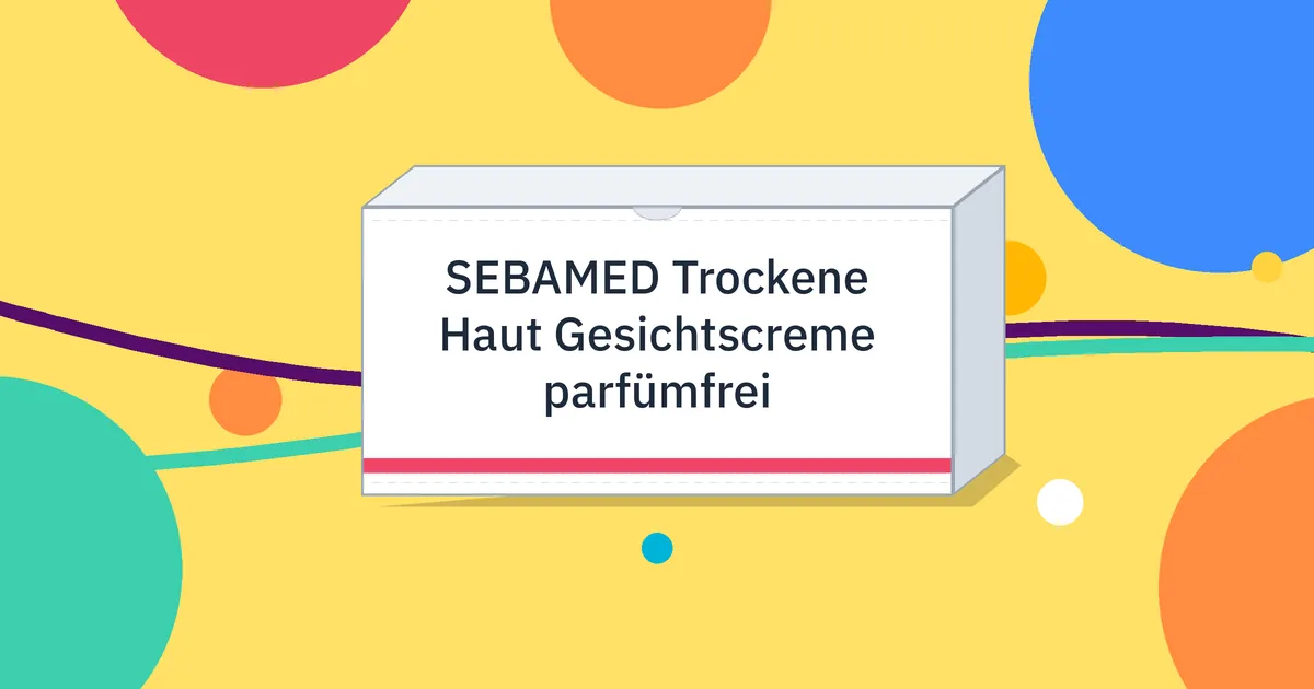 Symbolbild: Packung mit der Aufschrift SEBAMED Trockene Haut Gesichtscreme parfümfrei (PZN 17834488) – Verfügbarkeit und Bezug in Apotheken in Frankfurt am Main