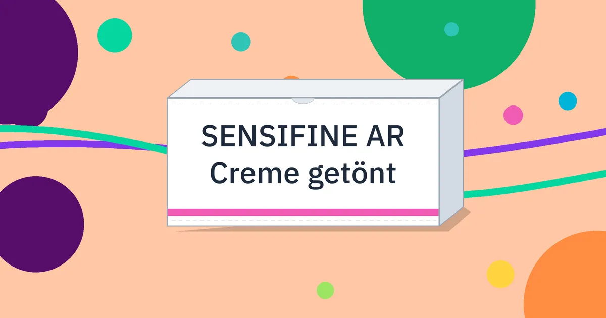 Symbolbild: Packung mit der Aufschrift SENSIFINE AR Creme getönt (PZN 20787999) – Verfügbarkeit und Bezug in Apotheken in Frankfurt am Main