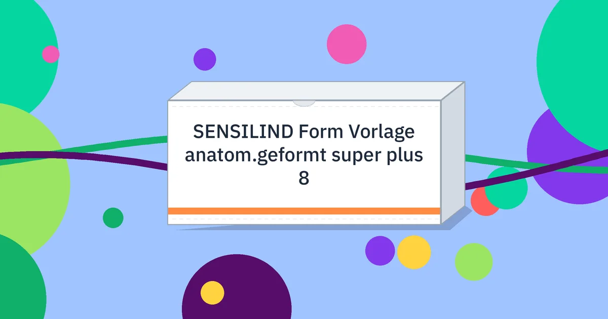 Symbolbild: Packung mit der Aufschrift SENSILIND Form Vorlage anatom.geformt super plus 8 (PZN 19713406) – Verfügbarkeit und Bezug in Apotheken in Frankfurt am Main