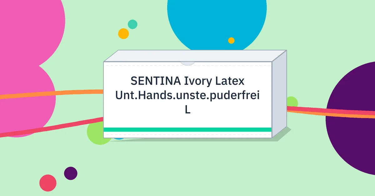 Symbolbild: Packung mit der Aufschrift SENTINA Ivory Latex Unt.Hands.unste.puderfrei L (PZN 19919711) – Verfügbarkeit und Bezug in Apotheken in Frankfurt am Main