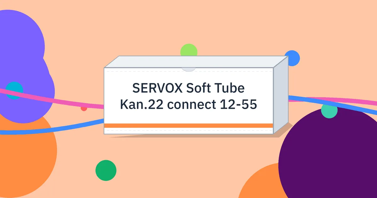 Symbolbild: Packung mit der Aufschrift SERVOX Soft Tube Kan.22 connect 12-55 (PZN 09253435) – Verfügbarkeit und Bezug in Apotheken in Frankfurt am Main