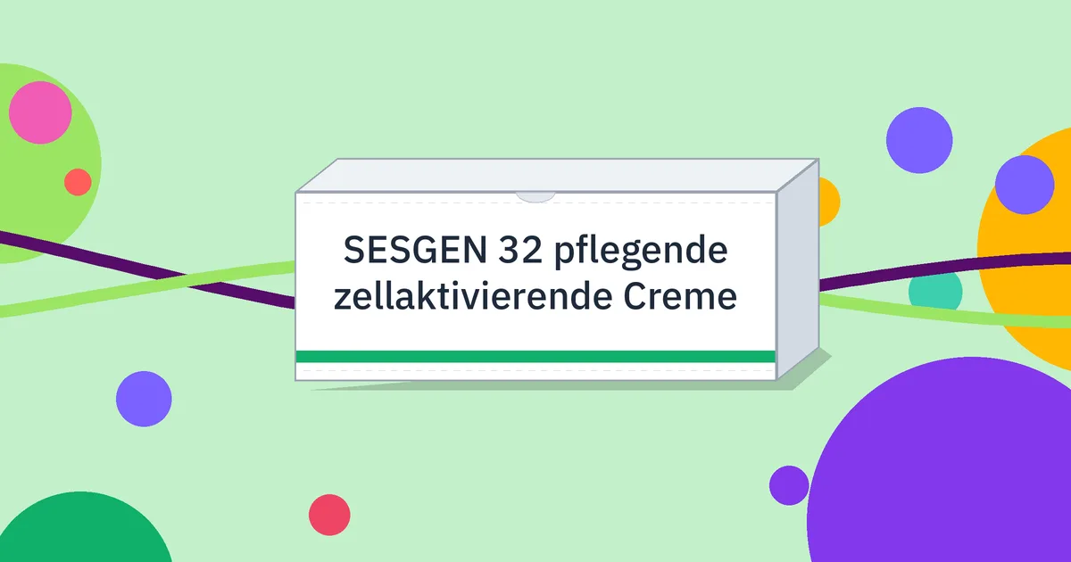 Symbolbild: Packung mit der Aufschrift SESGEN 32 pflegende zellaktivierende Creme (PZN 18018526) – Verfügbarkeit und Bezug in Apotheken in Frankfurt am Main