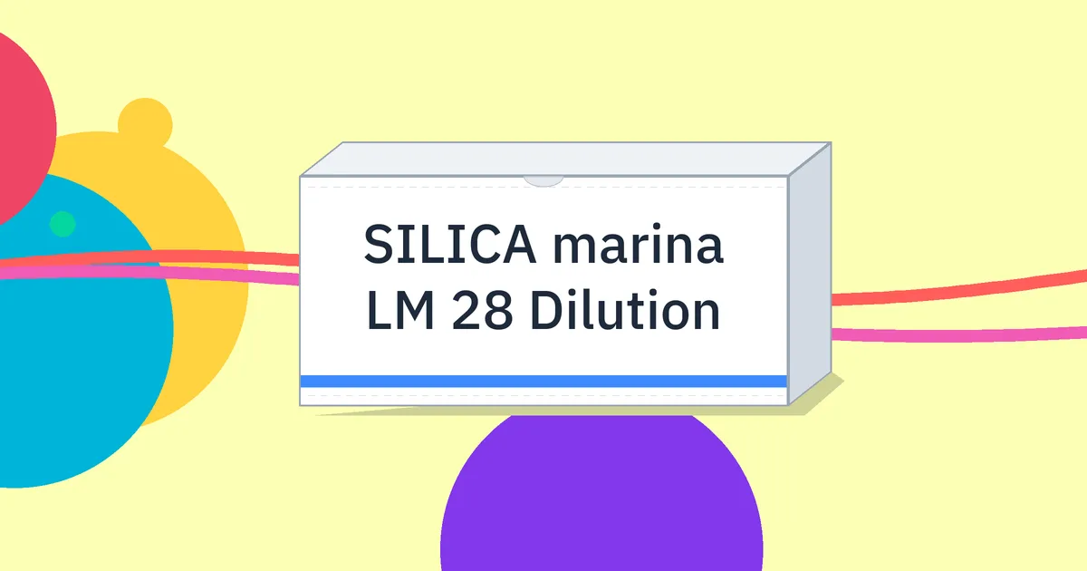 Symbolbild: Packung mit der Aufschrift SILICA marina LM 28 Dilution (PZN 13189944) – Verfügbarkeit und Bezug in Apotheken in Frankfurt am Main