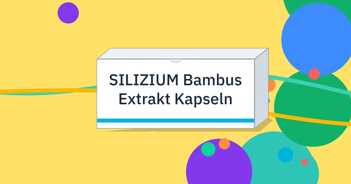 Symbolbild: Packung mit der Aufschrift SILIZIUM Bambus Extrakt Kapseln (PZN 14275410) – Verfügbarkeit und Bezug in Apotheken in Frankfurt am Main