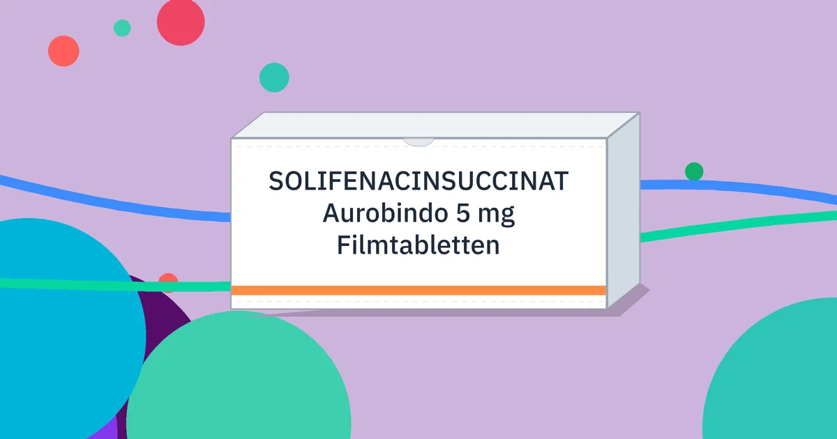 Symbolbild: Packung mit der Aufschrift SOLIFENACINSUCCINAT Aurobindo 5 mg Filmtabletten (PZN 13786031) – Verfügbarkeit und Bezug in Apotheken in Frankfurt am Main