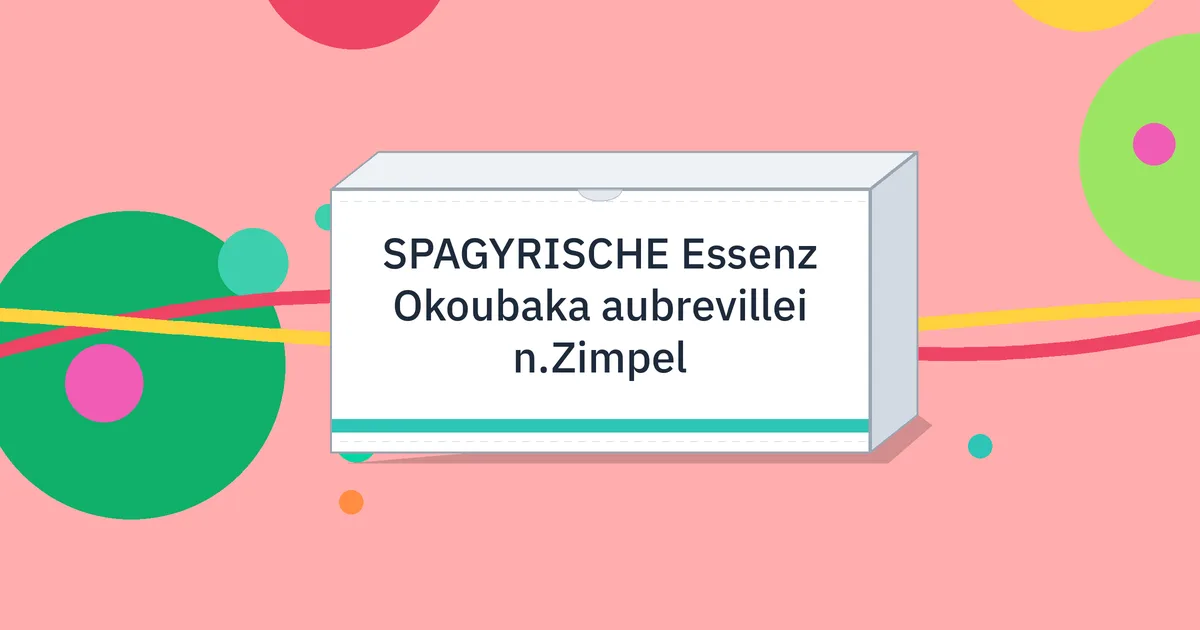 Symbolbild: Packung mit der Aufschrift SPAGYRISCHE Essenz Okoubaka aubrevillei n.Zimpel (PZN 00917402) – Verfügbarkeit und Bezug in Apotheken in Frankfurt am Main