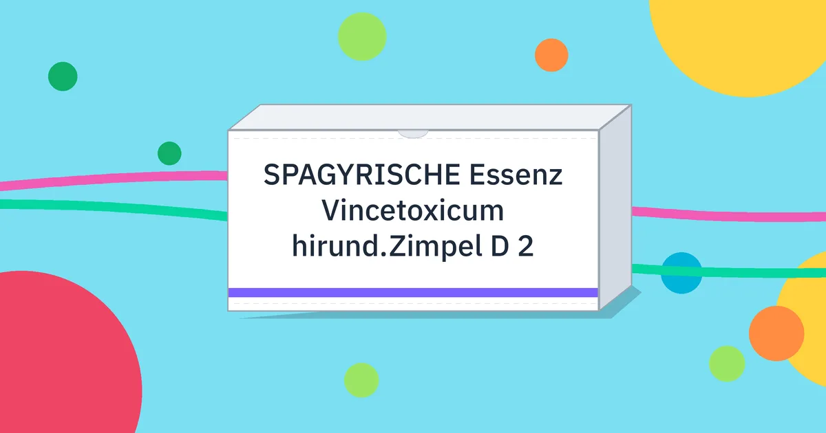 Symbolbild: Packung mit der Aufschrift SPAGYRISCHE Essenz Vincetoxicum hirund.Zimpel D 2 (PZN 19366726) – Verfügbarkeit und Bezug in Apotheken in Frankfurt am Main