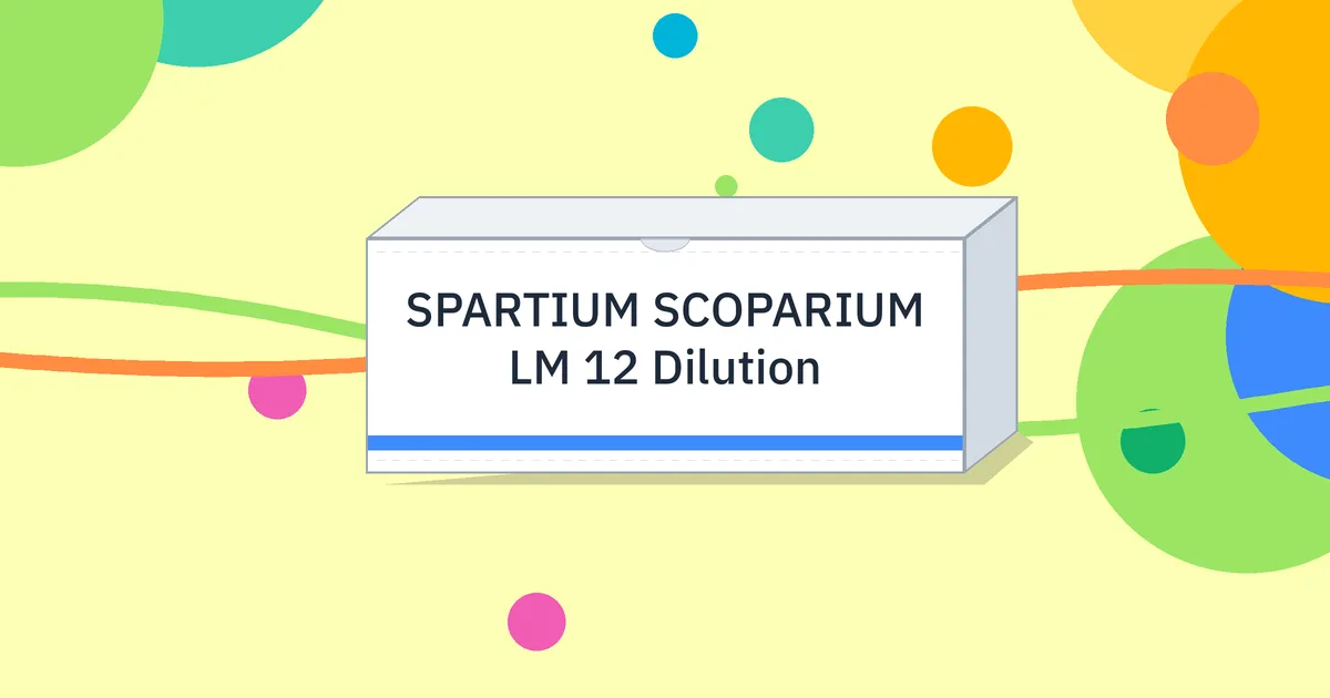 Symbolbild: Packung mit der Aufschrift SPARTIUM SCOPARIUM LM 12 Dilution (PZN 13194715) – Verfügbarkeit und Bezug in Apotheken in Frankfurt am Main