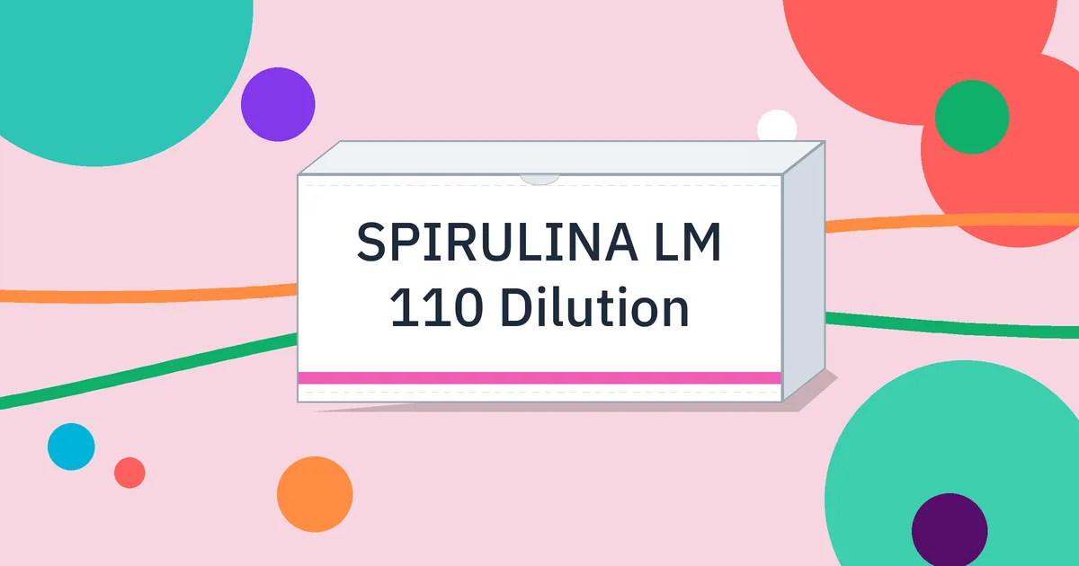 Symbolbild: Packung mit der Aufschrift SPIRULINA LM 110 Dilution (PZN 13683325) – Verfügbarkeit und Bezug in Apotheken in Frankfurt am Main