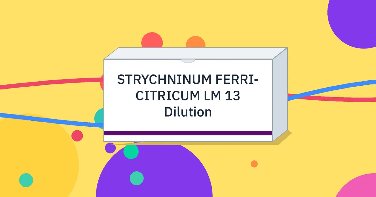 Symbolbild: Packung mit der Aufschrift STRYCHNINUM FERRI-CITRICUM LM 13 Dilution (PZN 13206281) – Verfügbarkeit und Bezug in Apotheken in Frankfurt am Main