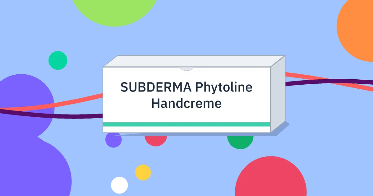 Symbolbild: Packung mit der Aufschrift SUBDERMA Phytoline Handcreme (PZN 20317302) – Verfügbarkeit und Bezug in Apotheken in Frankfurt am Main