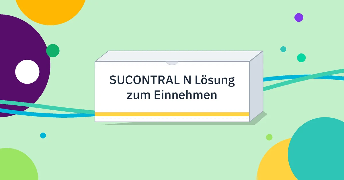 Symbolbild: Packung mit der Aufschrift SUCONTRAL N Lösung zum Einnehmen (PZN 19485796) – Verfügbarkeit und Bezug in Apotheken in Frankfurt am Main