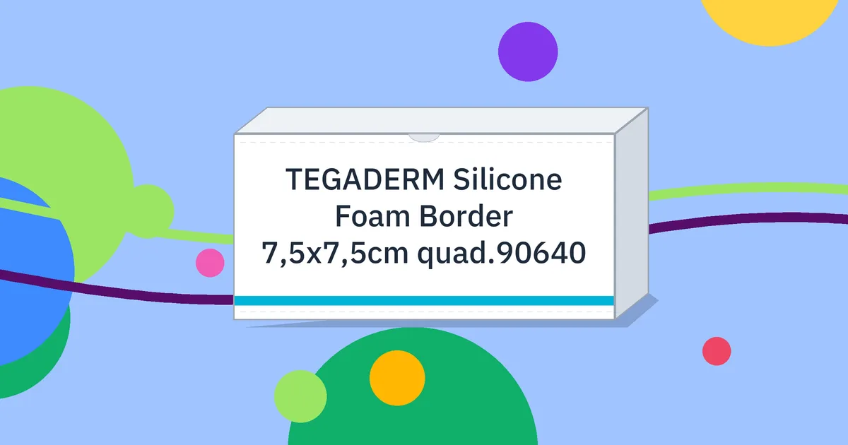 Symbolbild: Packung mit der Aufschrift TEGADERM Silicone Foam Border 7,5x7,5cm quad.90640 (PZN 11115338) – Verfügbarkeit und Bezug in Apotheken in Frankfurt am Main