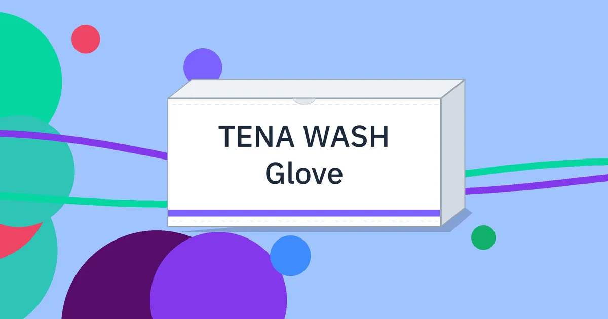 Symbolbild: Packung mit der Aufschrift TENA WASH Glove (PZN 15384822) – Verfügbarkeit und Bezug in Apotheken in Frankfurt am Main