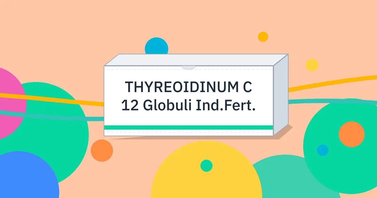 Symbolbild: Packung mit der Aufschrift THYREOIDINUM C 12 Globuli Ind.Fert. (PZN 17664980) – Verfügbarkeit und Bezug in Apotheken in Frankfurt am Main
