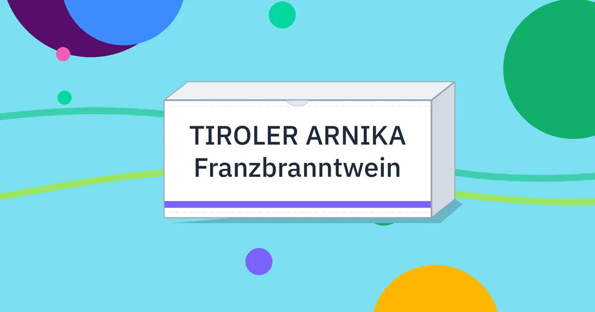 Symbolbild: Packung mit der Aufschrift TIROLER ARNIKA Franzbranntwein (PZN 13333789) – Verfügbarkeit und Bezug in Apotheken in Frankfurt am Main