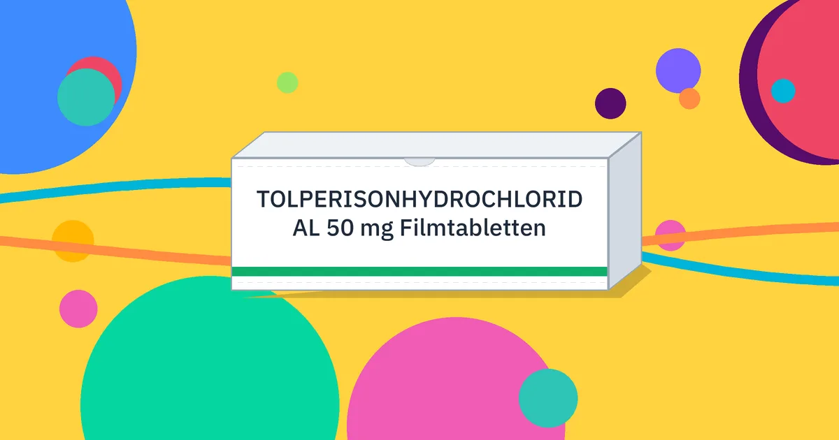 Symbolbild: Packung mit der Aufschrift TOLPERISONHYDROCHLORID AL 50 mg Filmtabletten (PZN 05705343) – Verfügbarkeit und Bezug in Apotheken in Frankfurt am Main