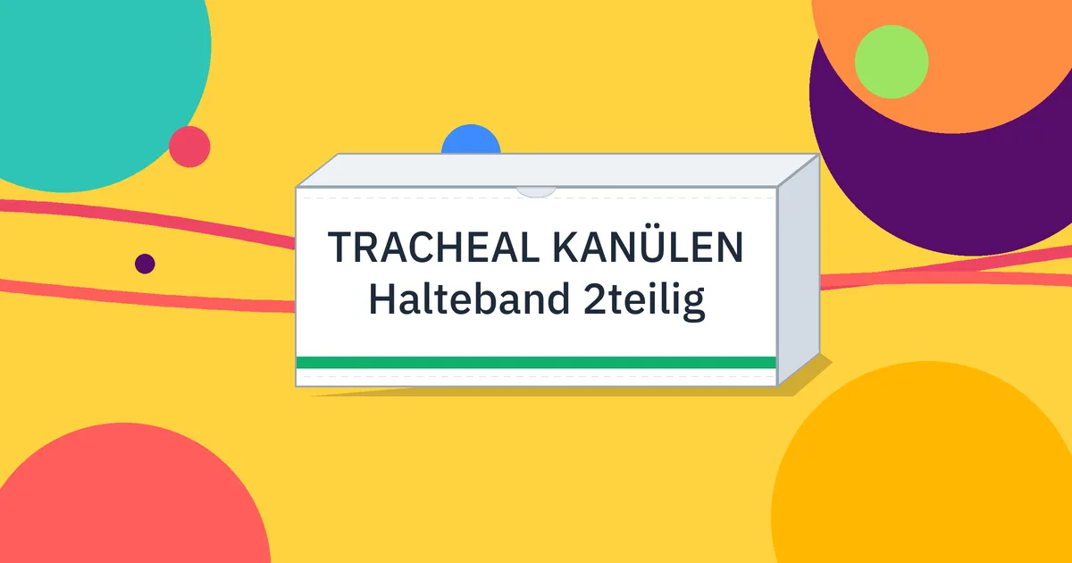 Symbolbild: Packung mit der Aufschrift TRACHEAL KANÜLEN Halteband 2teilig (PZN 01494719) – Verfügbarkeit und Bezug in Apotheken in Frankfurt am Main