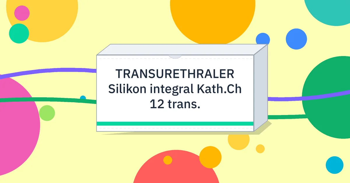 Symbolbild: Packung mit der Aufschrift TRANSURETHRALER Silikon integral Kath.Ch 12 trans. (PZN 13163608) – Verfügbarkeit und Bezug in Apotheken in Frankfurt am Main