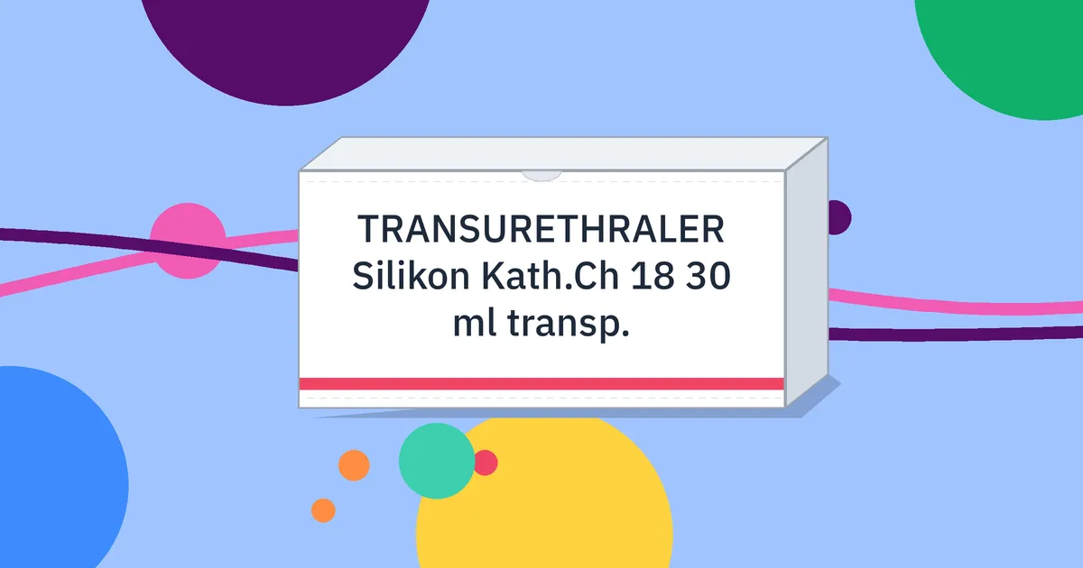 Symbolbild: Packung mit der Aufschrift TRANSURETHRALER Silikon Kath.Ch 18 30 ml transp. (PZN 13163703) – Verfügbarkeit und Bezug in Apotheken in Frankfurt am Main