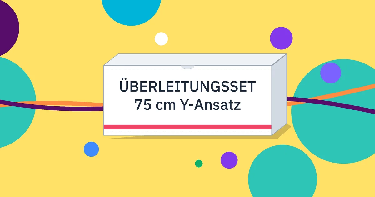 Symbolbild: Packung mit der Aufschrift ÜBERLEITUNGSSET 75 cm Y-Ansatz (PZN 13230581) – Verfügbarkeit und Bezug in Apotheken in Frankfurt am Main