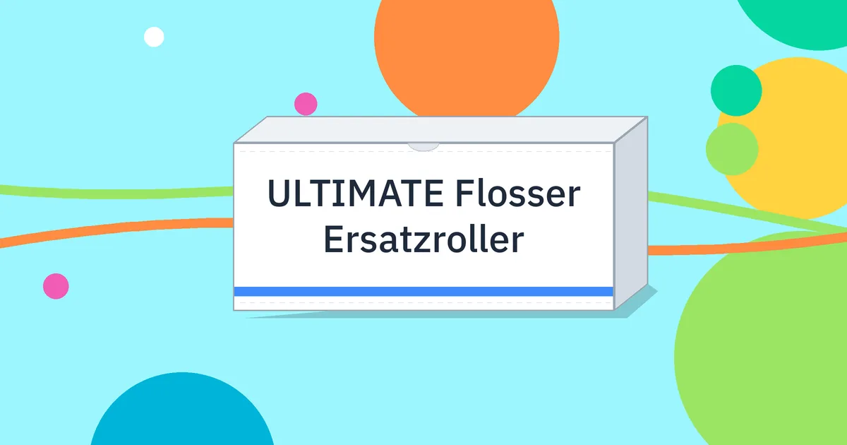 Symbolbild: Packung mit der Aufschrift ULTIMATE Flosser Ersatzroller (PZN 02655231) – Verfügbarkeit und Bezug in Apotheken in Frankfurt am Main