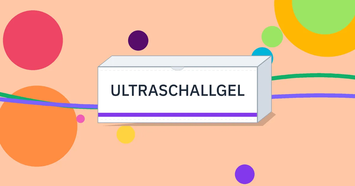 Symbolbild: Packung mit der Aufschrift ULTRASCHALLGEL (PZN 09484844) – Verfügbarkeit und Bezug in Apotheken in Frankfurt am Main