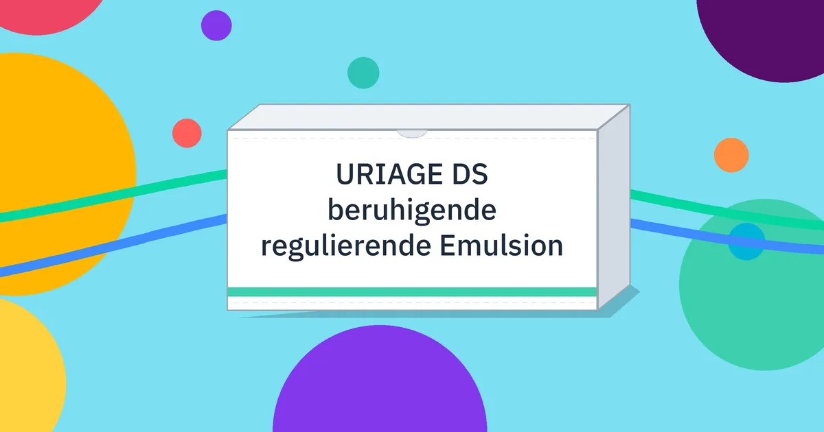 Symbolbild: Packung mit der Aufschrift URIAGE DS beruhigende regulierende Emulsion (PZN 17181454) – Verfügbarkeit und Bezug in Apotheken in Frankfurt am Main
