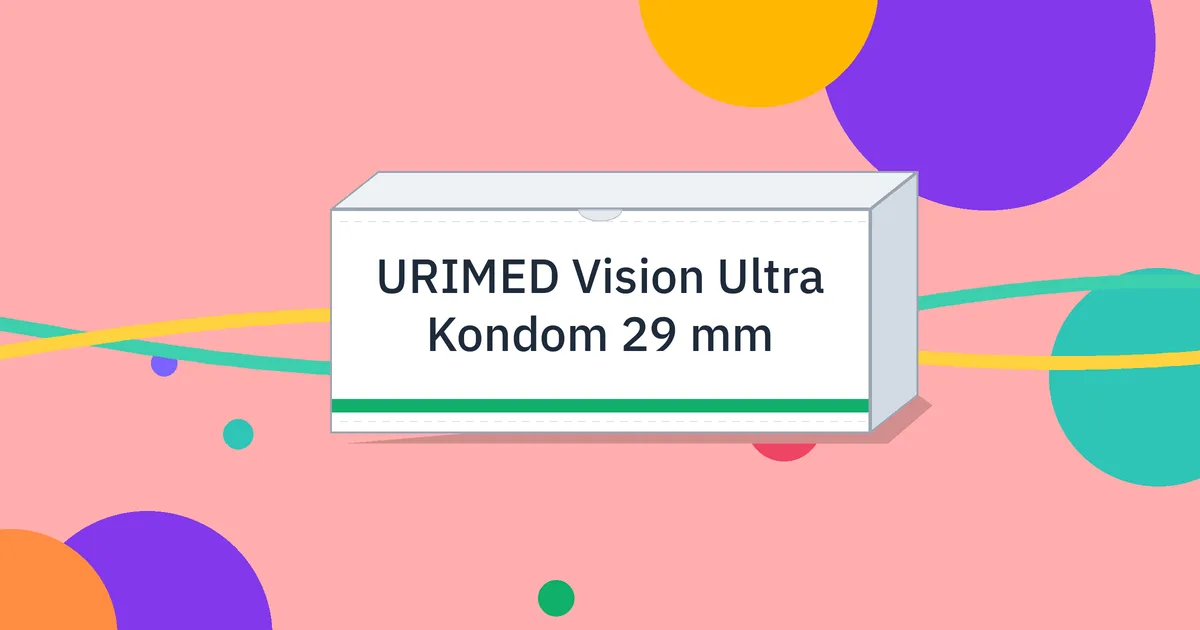 Symbolbild: Packung mit der Aufschrift URIMED Vision Ultra Kondom 29 mm (PZN 18275298) – Verfügbarkeit und Bezug in Apotheken in Frankfurt am Main