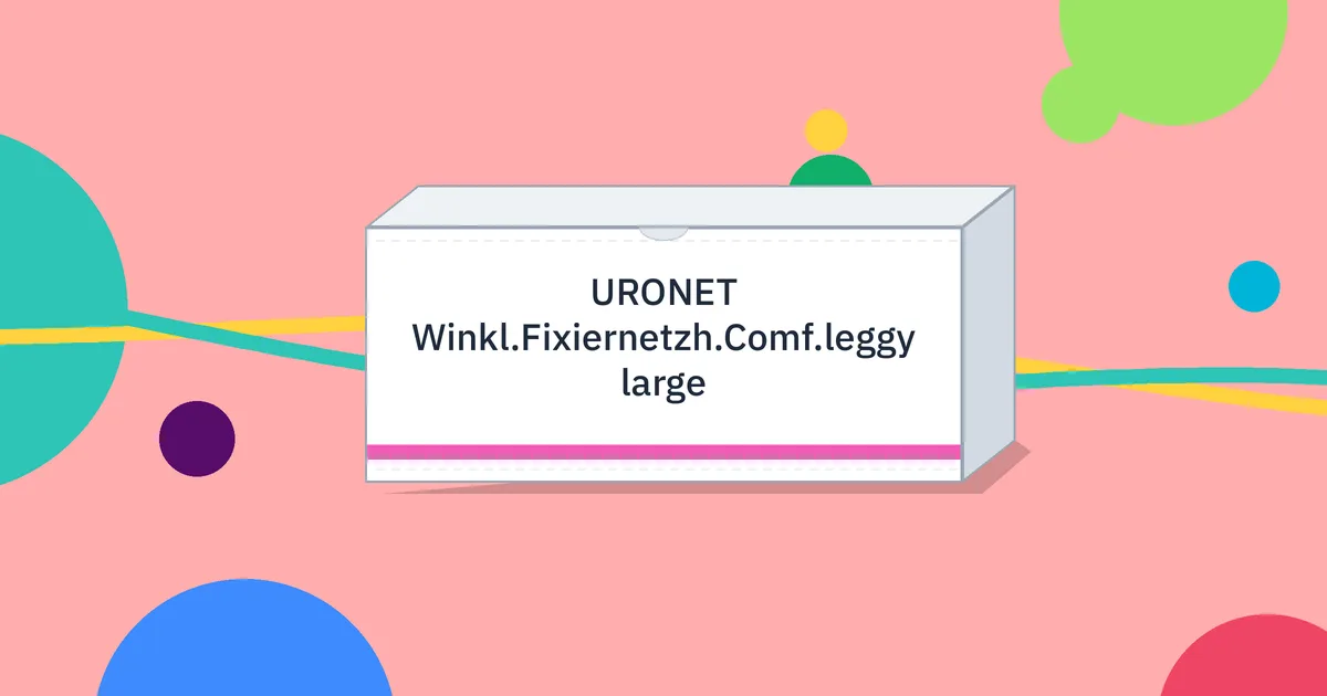 Symbolbild: Packung mit der Aufschrift URONET Winkl.Fixiernetzh.Comf.leggy large (PZN 00477759) – Verfügbarkeit und Bezug in Apotheken in Frankfurt am Main
