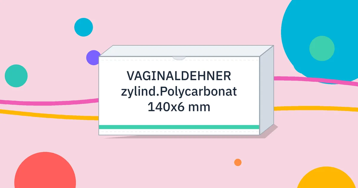 Symbolbild: Packung mit der Aufschrift VAGINALDEHNER zylind.Polycarbonat 140x6 mm (PZN 04021625) – Verfügbarkeit und Bezug in Apotheken in Frankfurt am Main