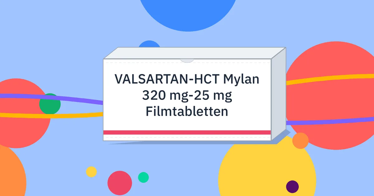 Symbolbild: Packung mit der Aufschrift VALSARTAN-HCT Mylan 320 mg-25 mg Filmtabletten (PZN 10055048) – Verfügbarkeit und Bezug in Apotheken in Frankfurt am Main