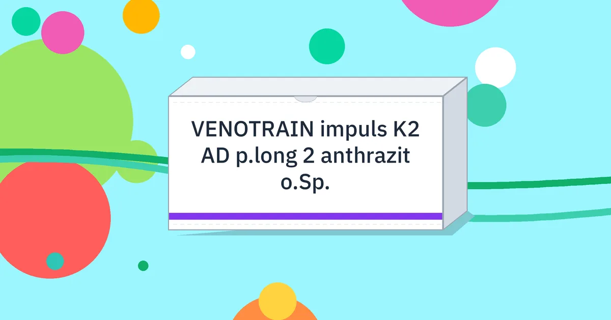Symbolbild: Packung mit der Aufschrift VENOTRAIN impuls K2 AD p.long 2 anthrazit o.Sp. (PZN 15222172) – Verfügbarkeit und Bezug in Apotheken in Frankfurt am Main