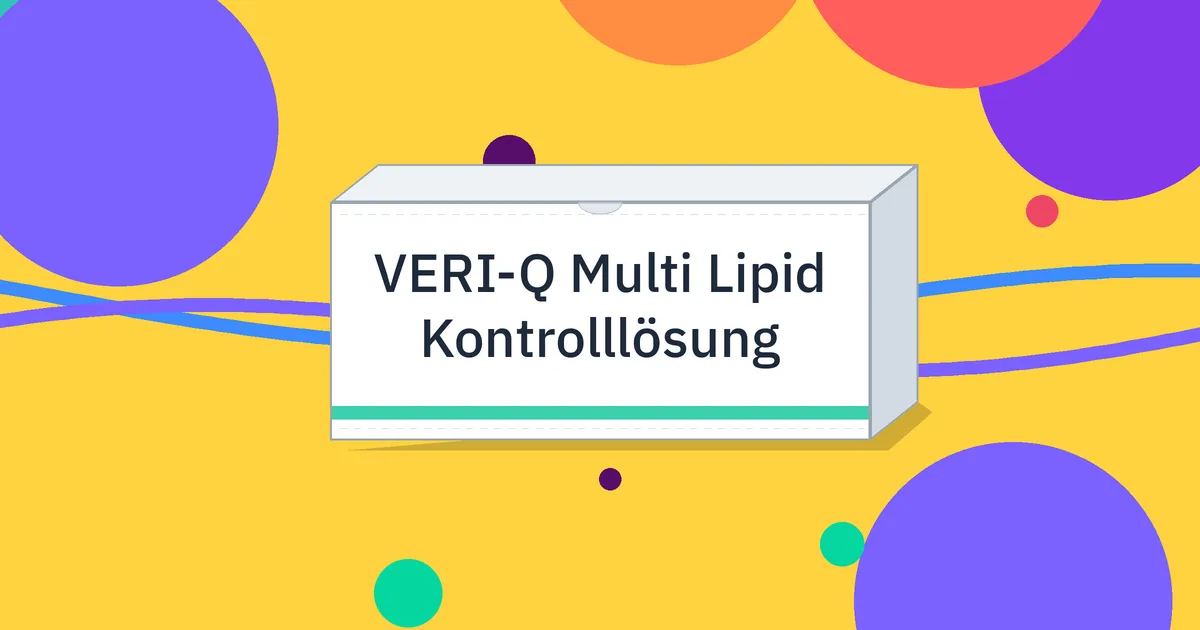 Symbolbild: Packung mit der Aufschrift VERI-Q Multi Lipid Kontrolllösung (PZN 16143345) – Verfügbarkeit und Bezug in Apotheken in Frankfurt am Main