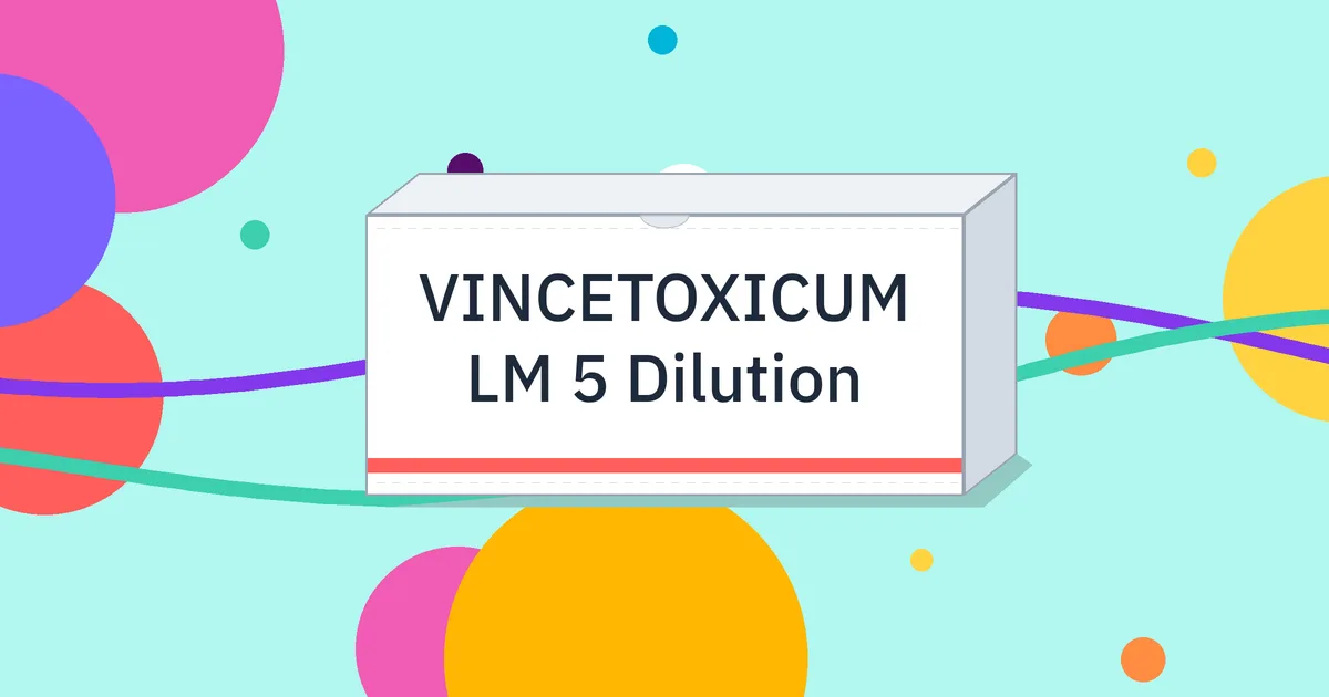 Symbolbild: Packung mit der Aufschrift VINCETOXICUM LM 5 Dilution (PZN 13274325) – Verfügbarkeit und Bezug in Apotheken in Frankfurt am Main