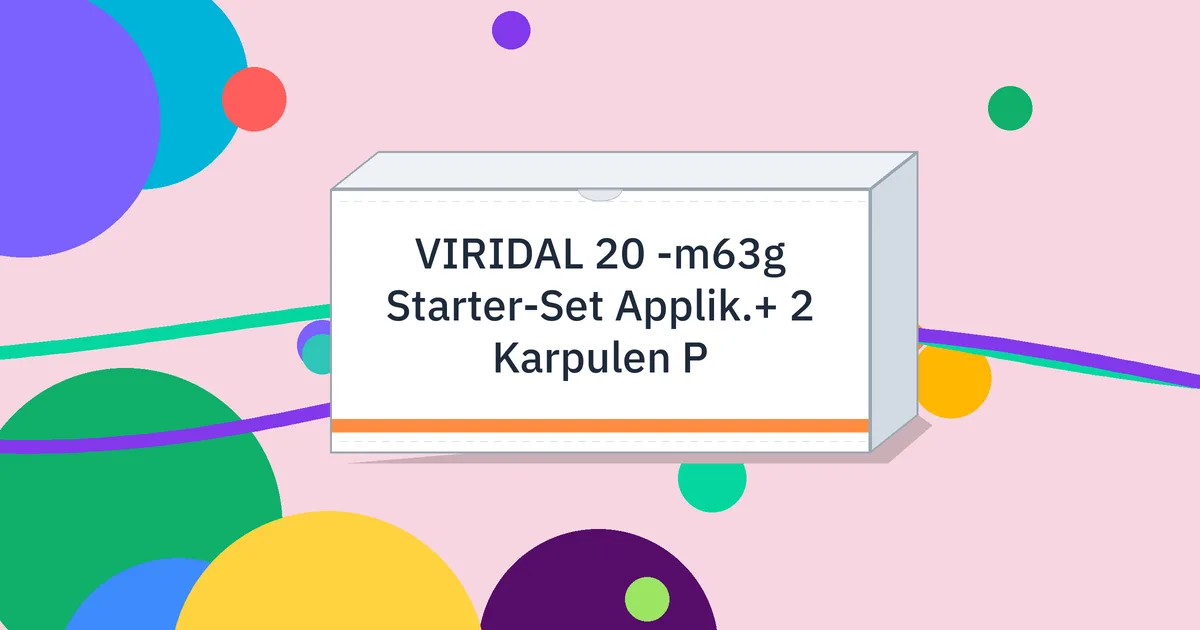 Symbolbild: Packung mit der Aufschrift VIRIDAL 20 -m63g Starter-Set Applik.+ 2 Karpulen P (PZN 08668938) – Verfügbarkeit und Bezug in Apotheken in Frankfurt am Main
