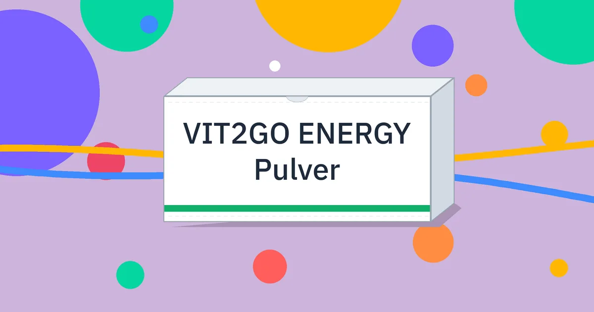 Symbolbild: Packung mit der Aufschrift VIT2GO ENERGY Pulver (PZN 16391971) – Verfügbarkeit und Bezug in Apotheken in Frankfurt am Main