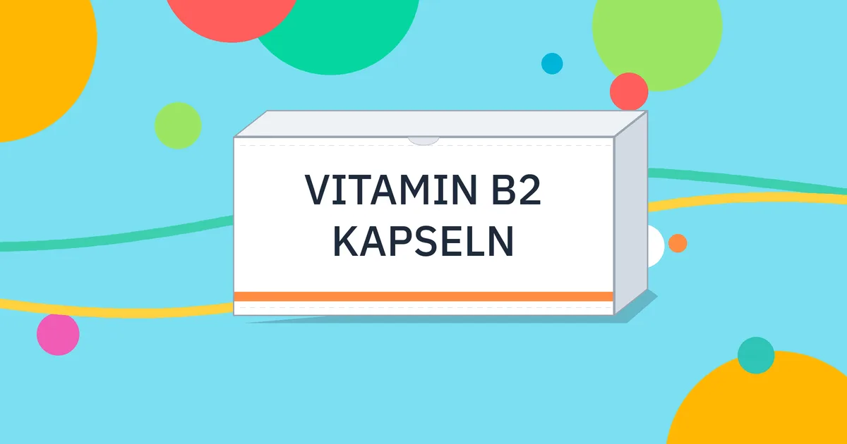 Symbolbild: Packung mit der Aufschrift VITAMIN B2 KAPSELN (PZN 10097905) – Verfügbarkeit und Bezug in Apotheken in Frankfurt am Main