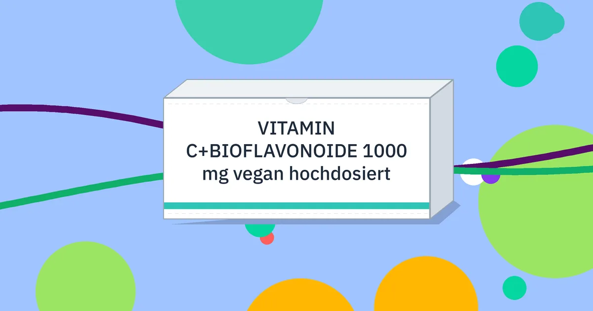 Symbolbild: Packung mit der Aufschrift VITAMIN C+BIOFLAVONOIDE 1000 mg vegan hochdosiert (PZN 18209261) – Verfügbarkeit und Bezug in Apotheken in Frankfurt am Main